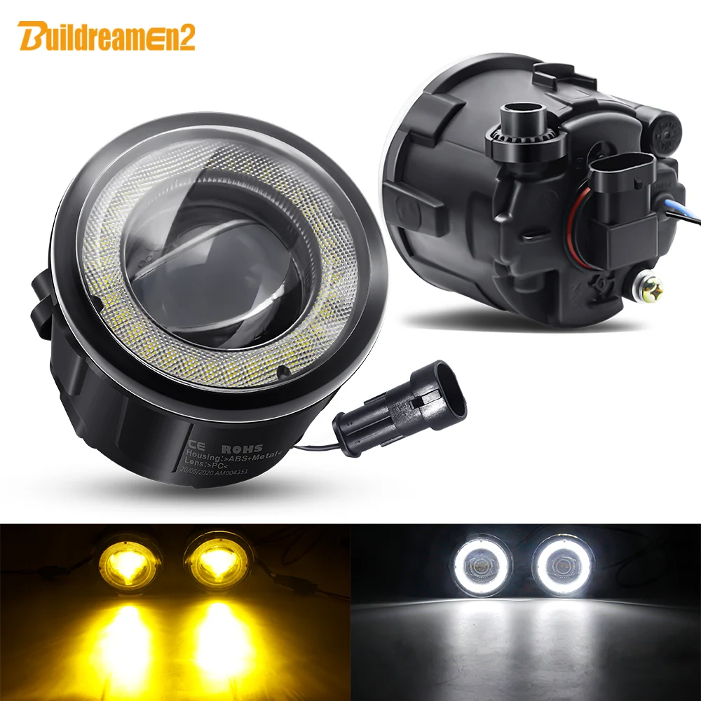2-X-Car-Angel-Eye-Fog-Light-LED-Lens-Fog-Driving-Lamp-DRL-For-Infiniti ...