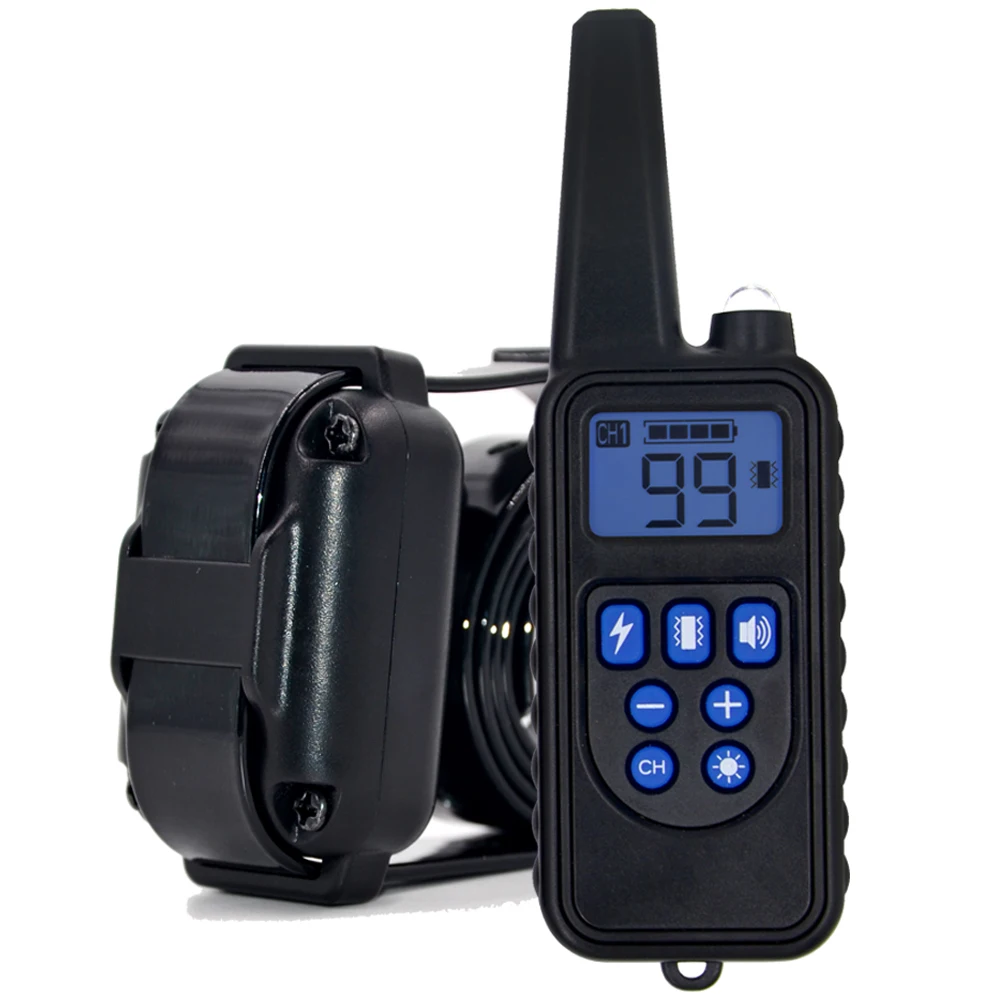 Pet Dog Electric Training Collar Rechargeable 800m Remote Vibration ...
