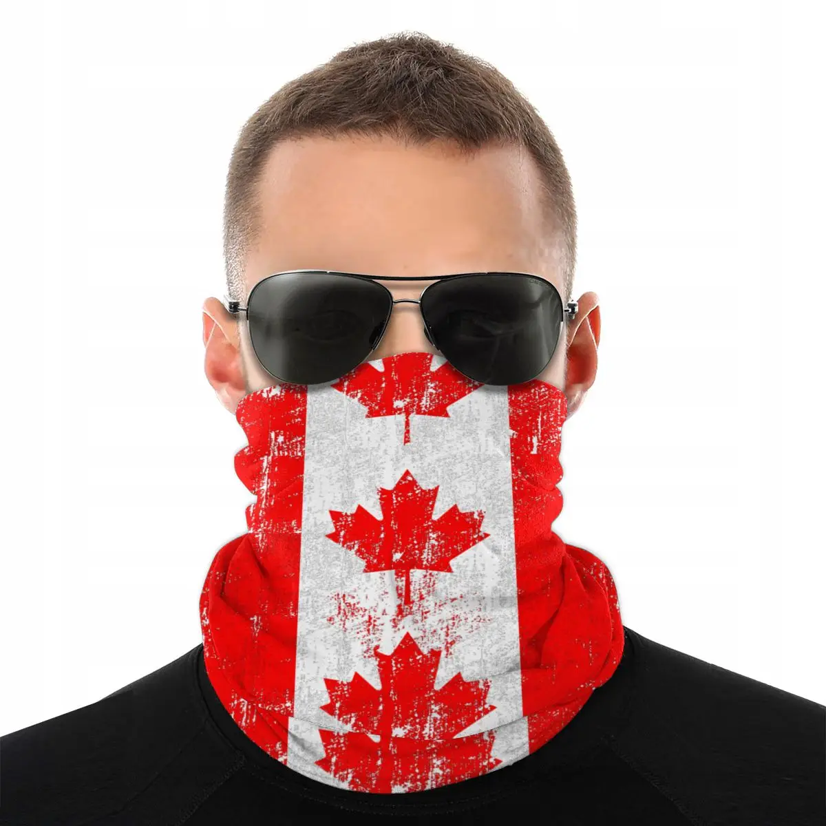 Vintage Canada Flag Scarf Half Face Mask Unisex Fashion Neck Gaiter ...