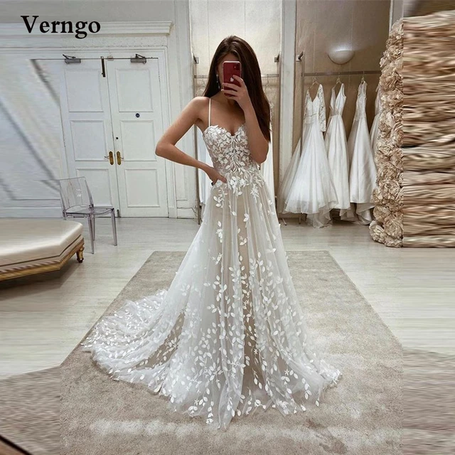 Flower Petal Wedding Dress