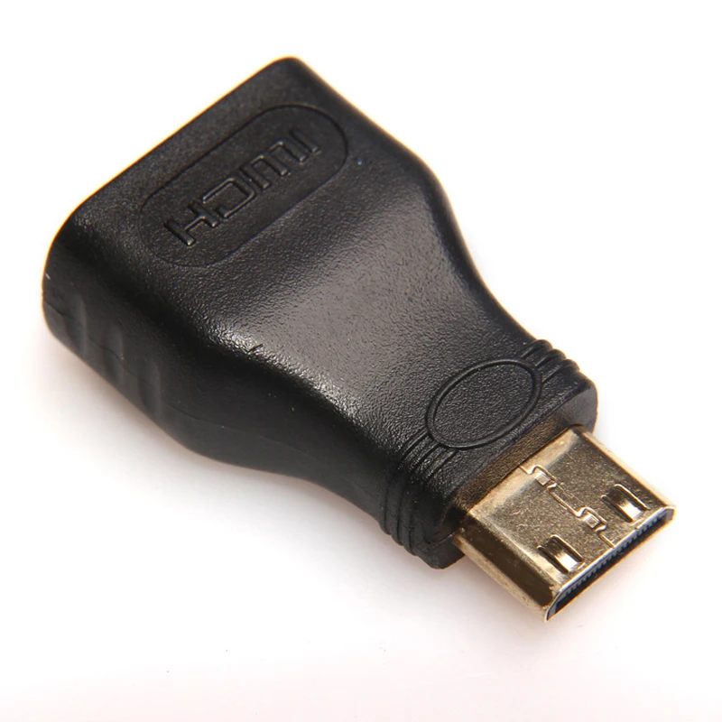 500 unids/lote Mini HDMI macho a HDMI hembra Convertidor para HDTV ...