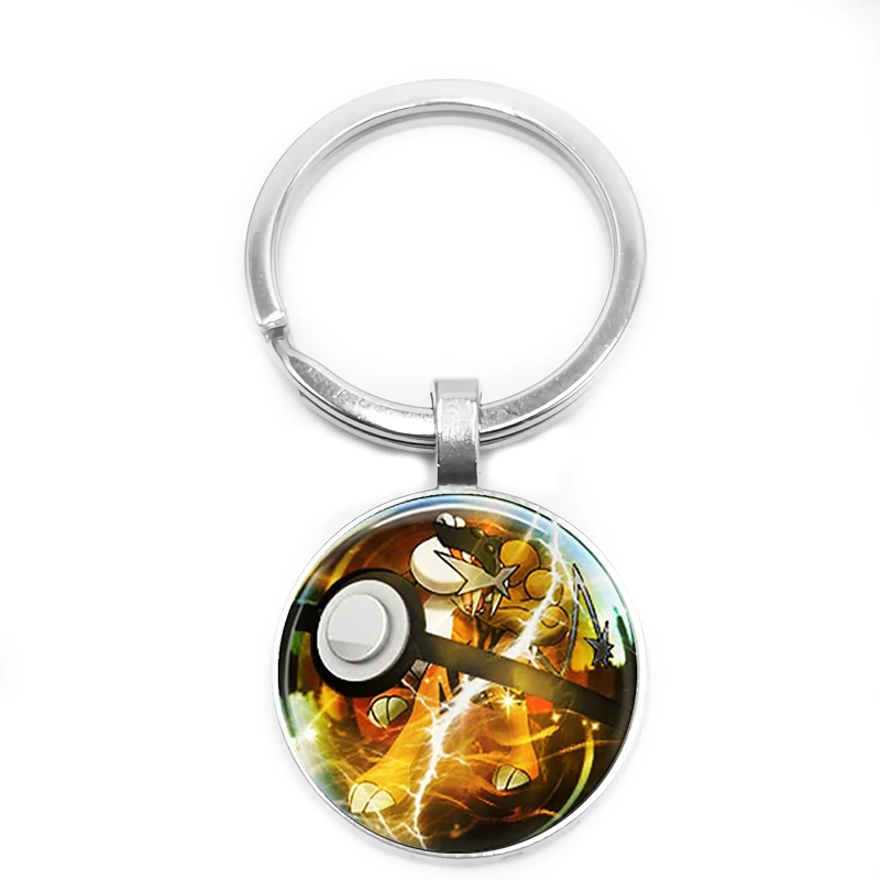 Pokemon Series Pet Elf Anime Glass Cabochon Keychain - KawaiiMerch.com