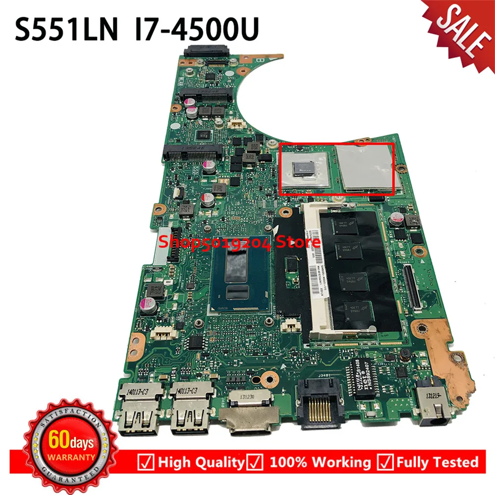 astounding S551LN i7-4500U I7-4510U Mainboard For ASUS K551L K551LB ...