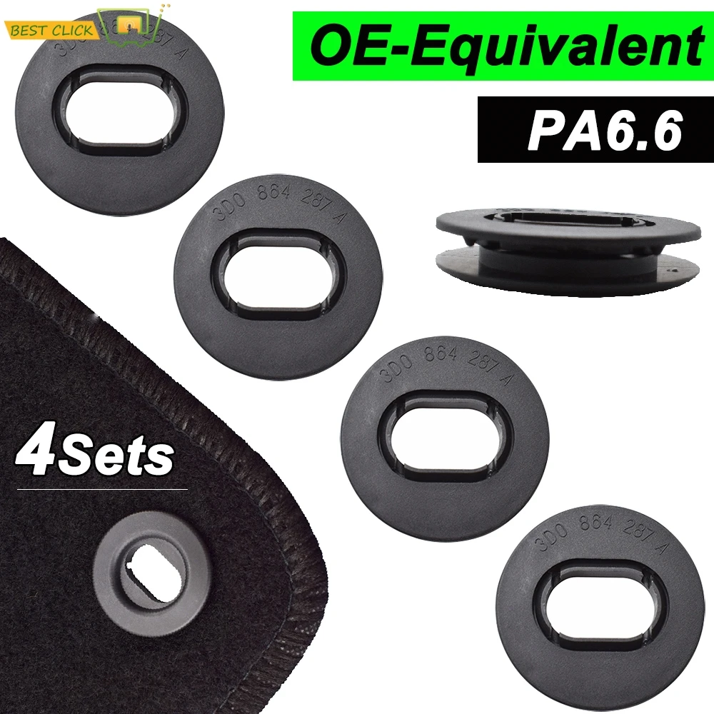 Car Floor Mat Fastener Clips Carpet Oval Clamps For Vw Golf Gti Seat ...