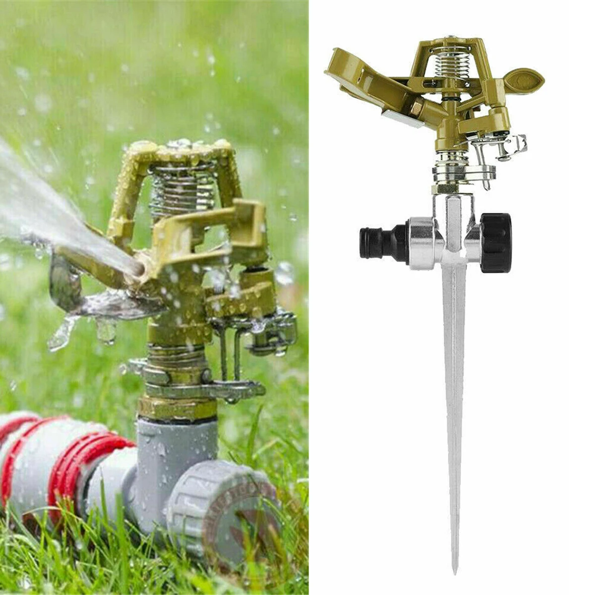 Aspersor de agua con punta de Metal, sistema de riego, aspersores de ...