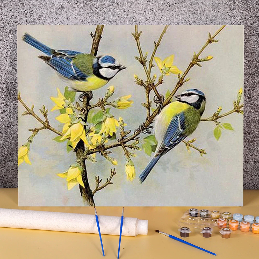 Acrylic Bird Painting