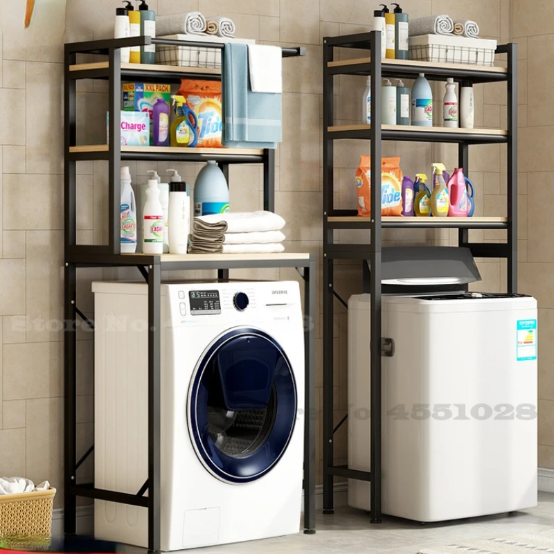 Balcony Washing Machine Shelf Floor Type Balcony Roller Above Storage ...