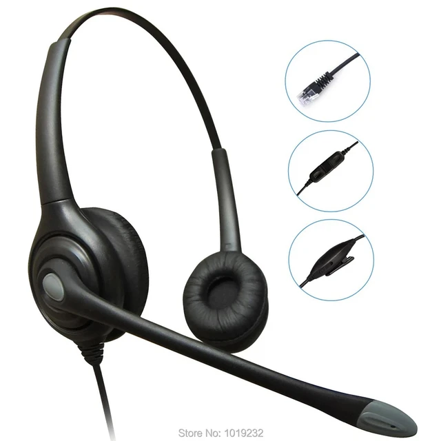 流行 Telephone Headset with Quick Disconnect Cable， Noise Cancelling ...