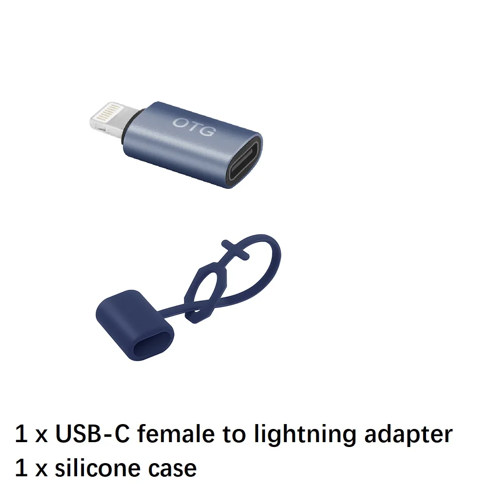 USB-C Female to Lightning Male OTG Adapter,Type-C Digital Headphone DAC ...
