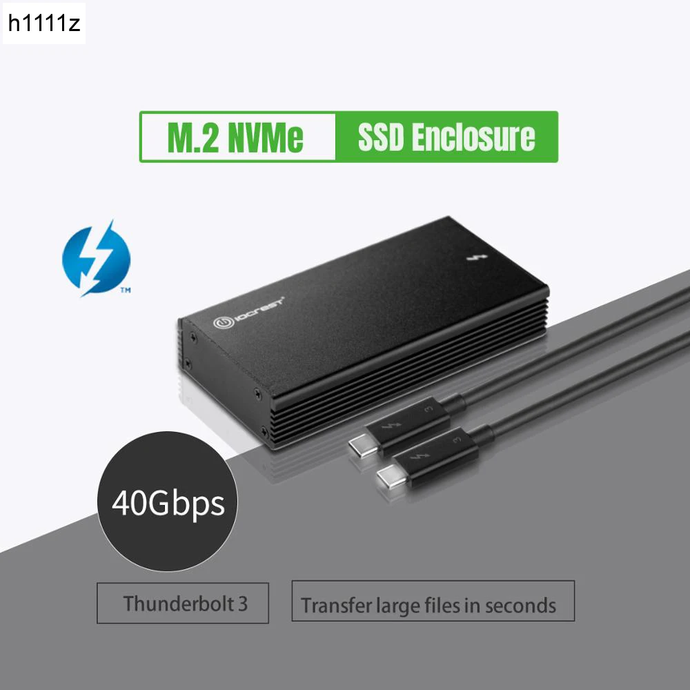 Thunderbolt 3 NVME SSD Enclosure SSD Case Thunderbolt 3 40Gb to NVMe M Thunderbolt 3 NVME SSD Enclosure SSD Case Thunderbolt 3 40Gb to NVMe M