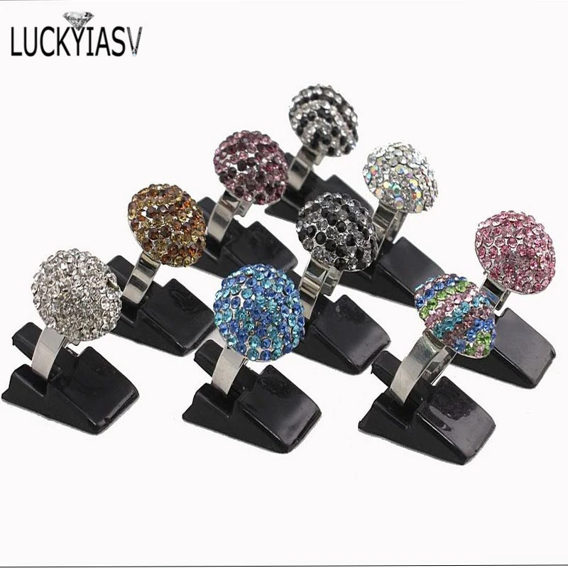 Wholesale 20pcs/lot Black White Clear Plastic Ring Clip Ring Display ...
