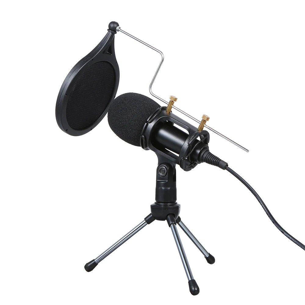 Wired-Condenser-Microphone-Audio-3-5mm-Studio-Mic-Vocal-Recording-KTV ...