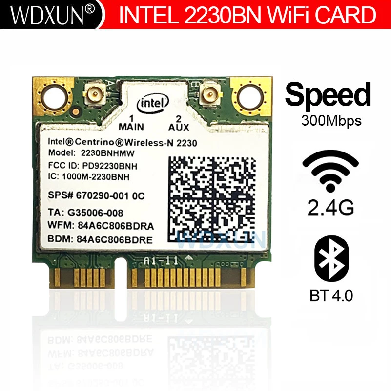 Intel Centrino Wireless N2230 2230BN 2230 2230BNHMW 2230N Half Mini Pci ...