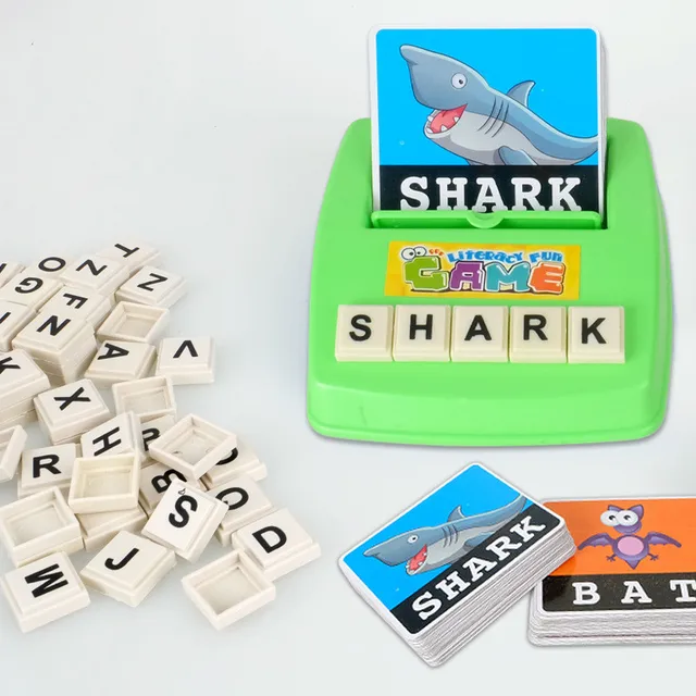 [Funny] Literacy fun game Kids English Word Puzzle Develop Toy Baby ...