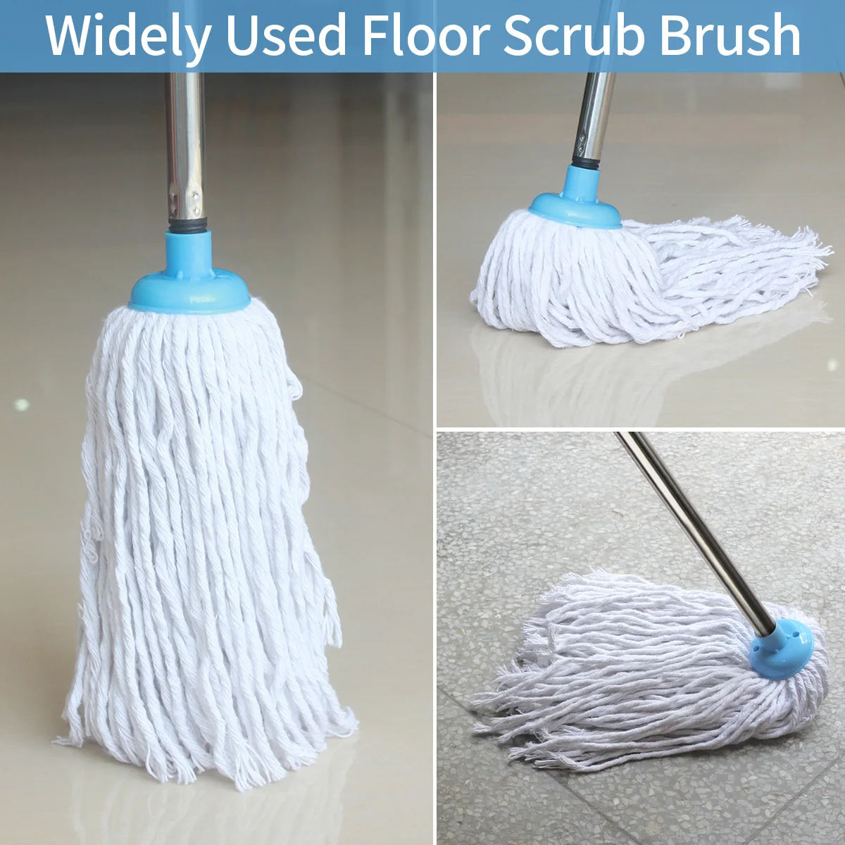 Cotton thread Mops Stainless steel Handle Manually Dehydration Mops ...