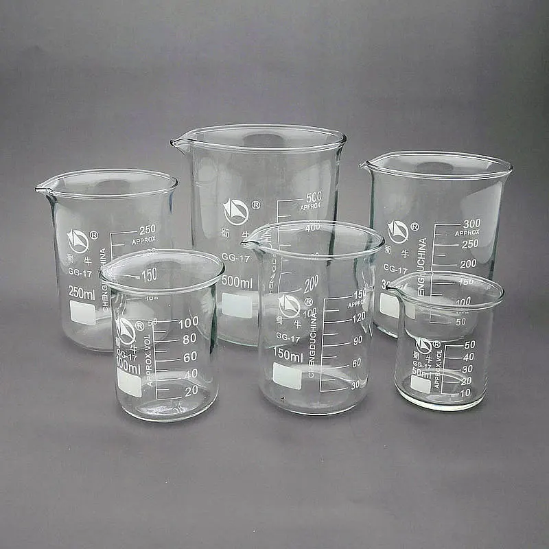 2pcs/lot 25ml To 1000ml High Borosilicate Glass Beaker Lab Equipment ...