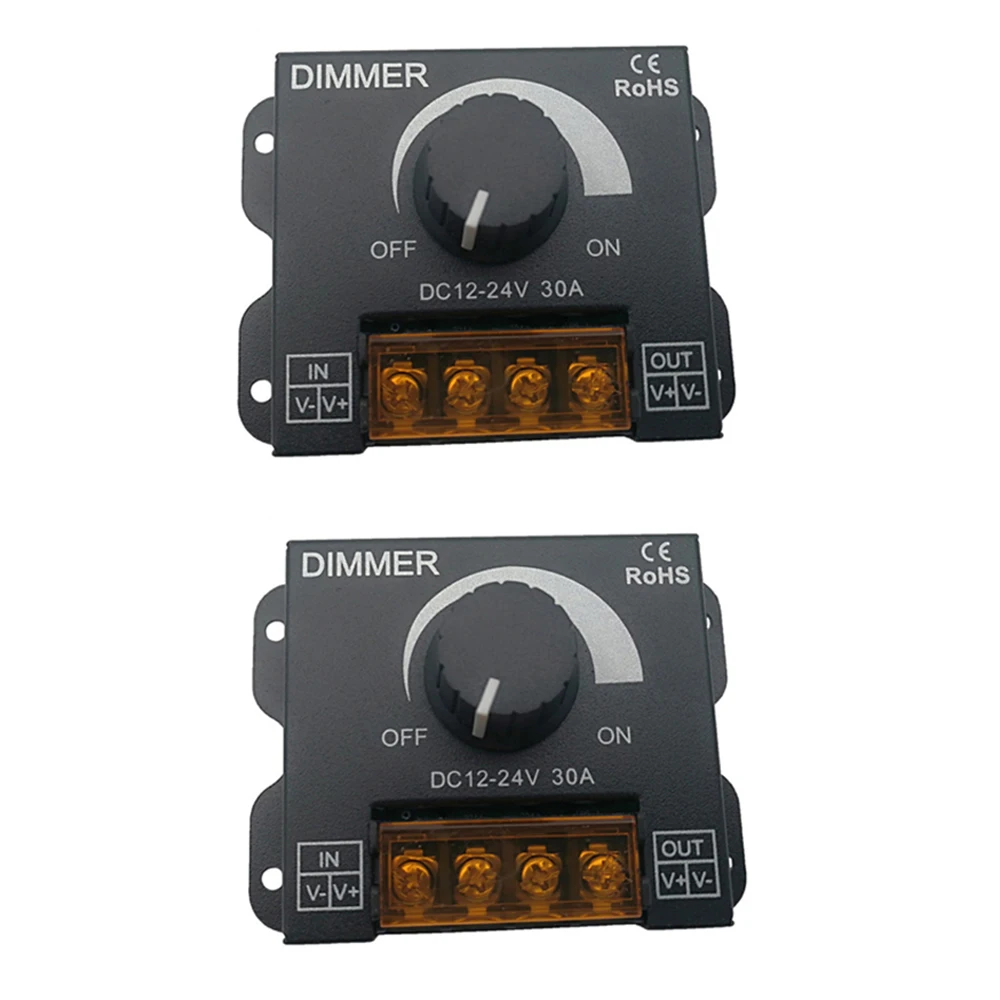 DC12 24V 30A Manual Dimmer Controller Knob for Single Color LED Strip ...