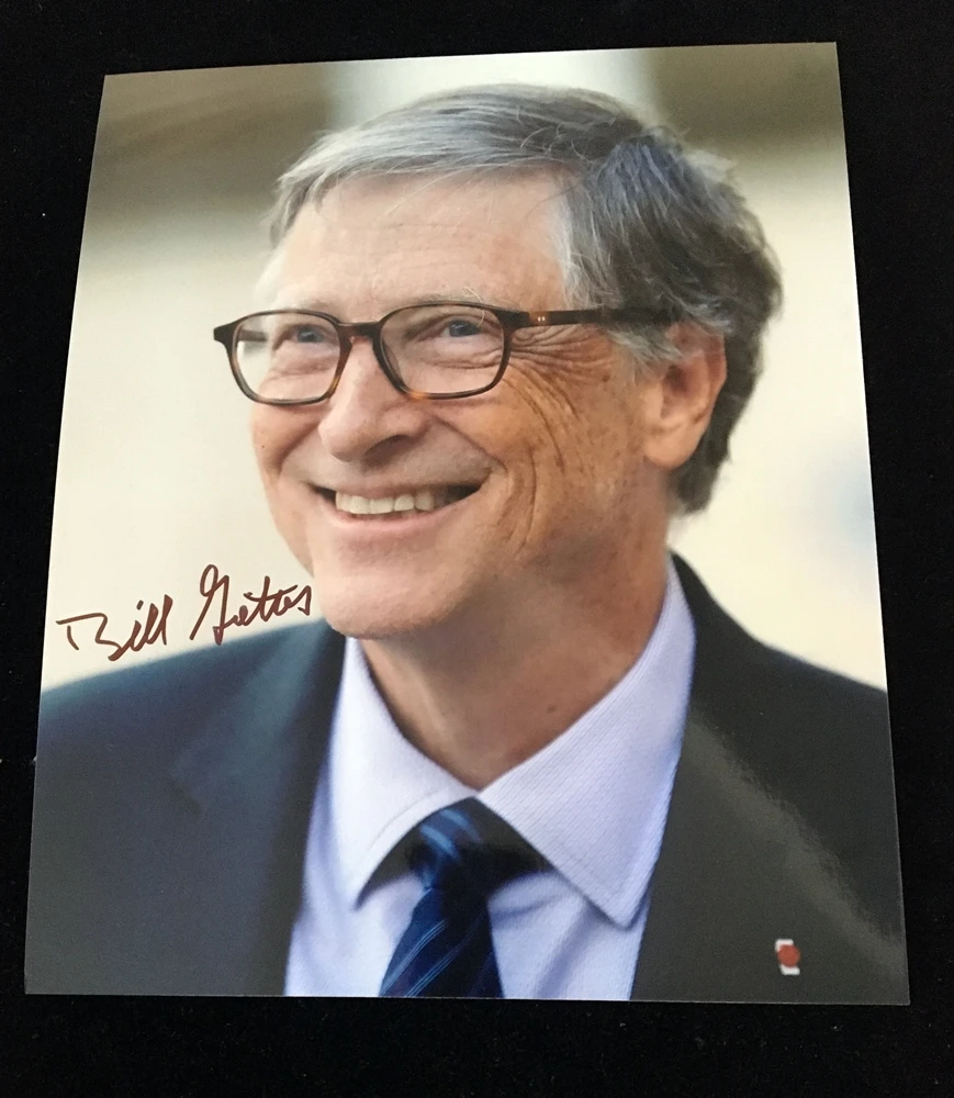 Signed Bill Gates Autographed Original Photo Autographs 8*10 inches ...