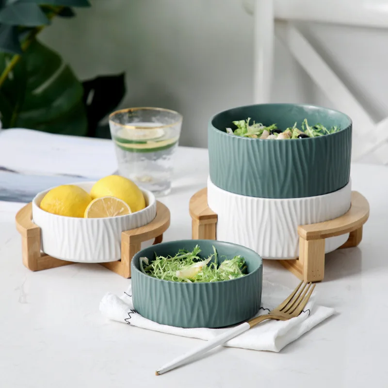 Creative Stackable Ceramic Fruits Bowl Porcelain Food Salad Dessert ...