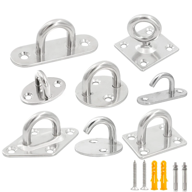 1pcs-Staple-Ring-wall-Hook-Heavy-Duty-Fixed-Pad-Eye-Plate-Deck-Door ...