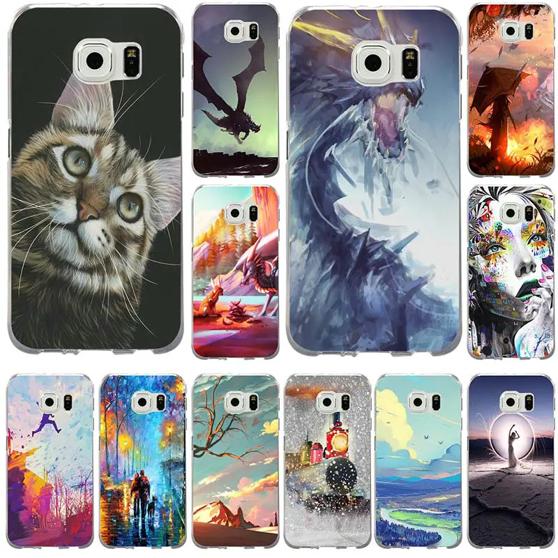 Capas macias de telefone celular, para samsung galaxy note 2 3 4 5 8 s2 ...
