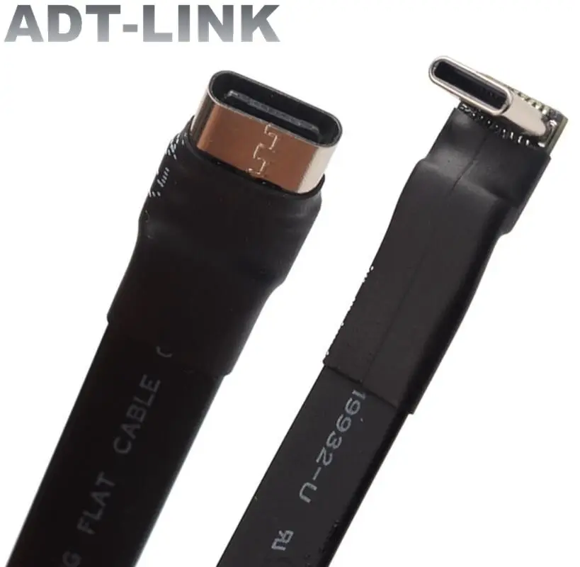 3a Usb2.0 Usb C Ribbon Flat Cable Up Down Angled Usb2.0 Type-c Fast ...