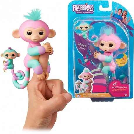 FINGERLING Monkey with baby ASHLEY and CHANCE|Electronic Pets| - AliExpress