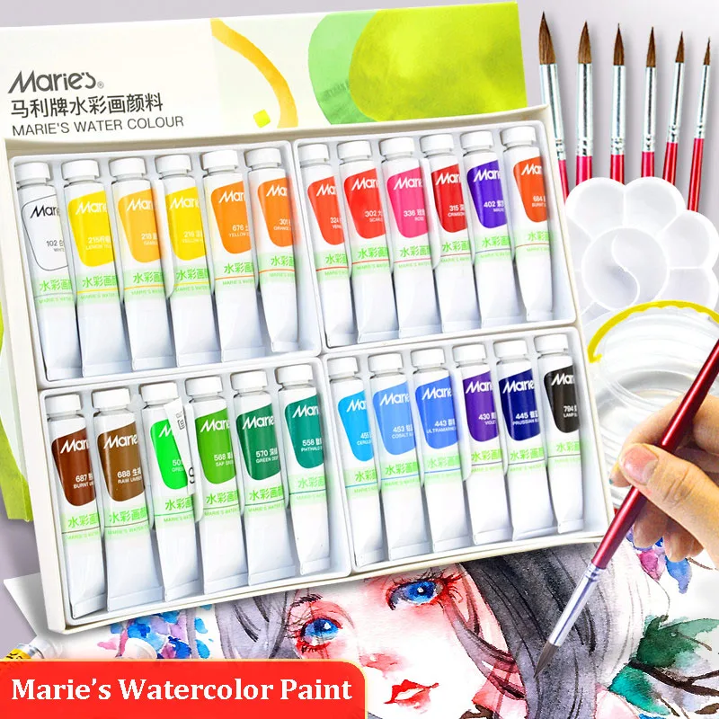 Marie's Water Color Paint Paste Professional Watercolor Pigment Tube ...