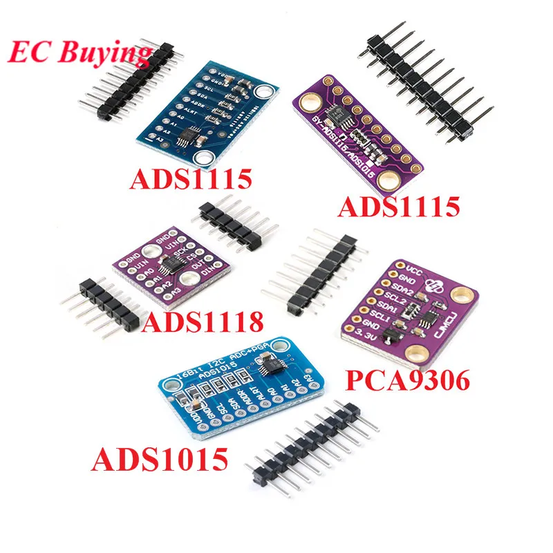 16-Bit-I2C-IIC-ADS1115-ADS1015-ADS1118-Converter-Module-PCA9306-ADC ...