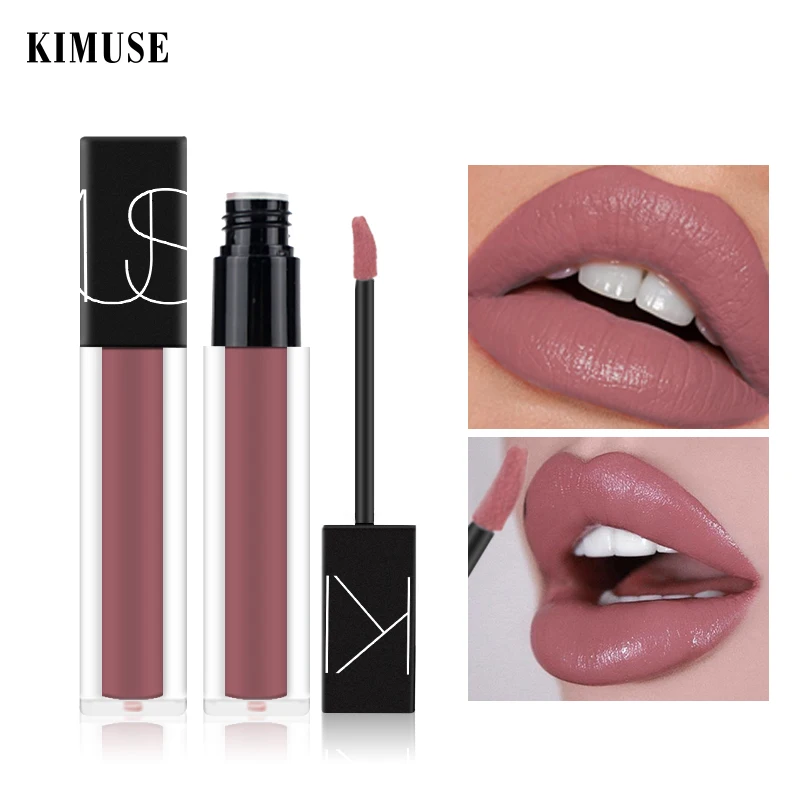 KIMUSE Liquid Lipstick Lip Gloss Matte Nude Lipstick Long lasting ...