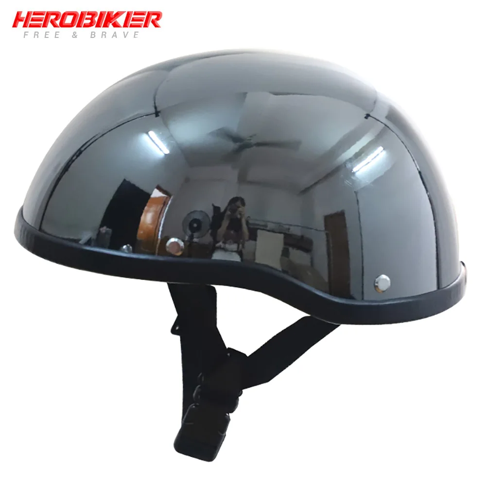 HEROBIKER мотоциклетный шлем Ретро Мото шлем половина лица шлем мотоциклетный гоночный ...