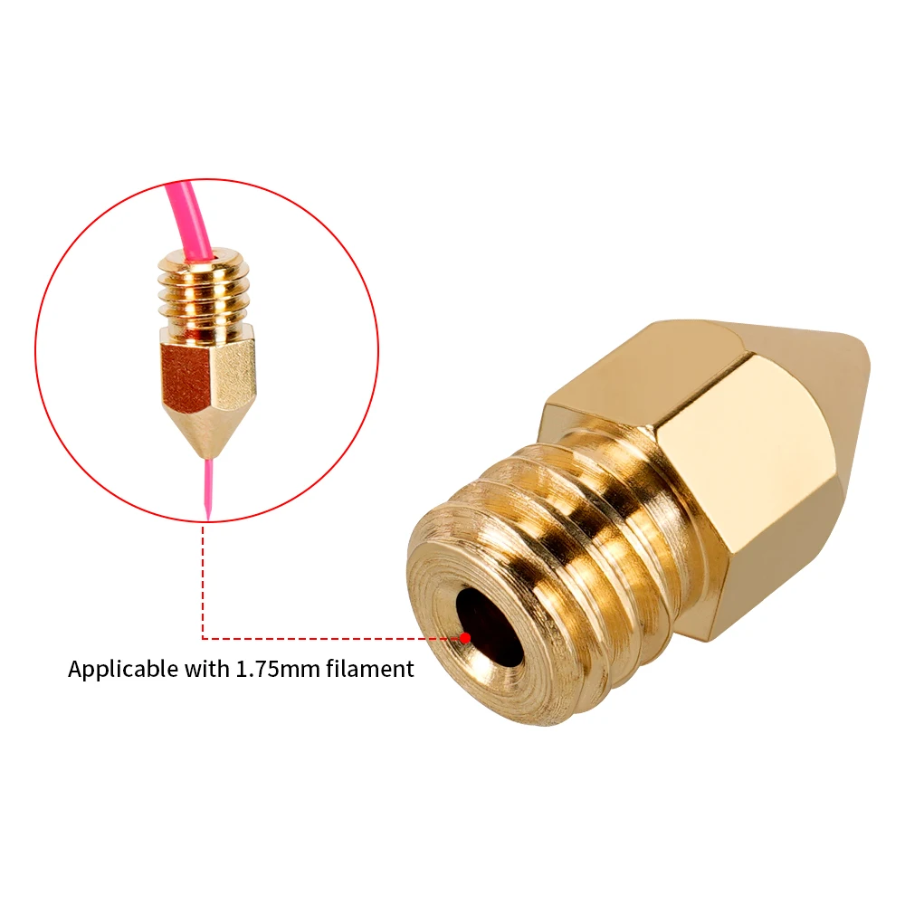 Buse d'extrudeuse - Générique - 5 pièces - 0.2mm, 0.3mm, 0.4mm, 0.5mm ...