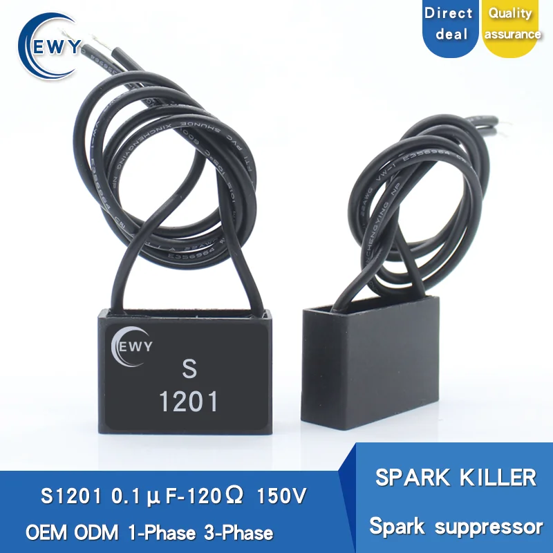 SPARK KILLER S1201 single phase spark quencher 0.1uF 120R 150V Spark ...