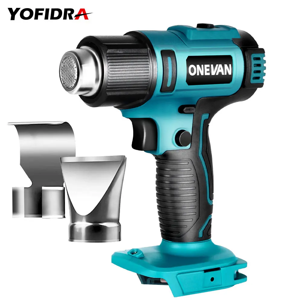 Cordless Handheld Hot Air Gun Temperatures Adjustable with 2 Nozzles ...