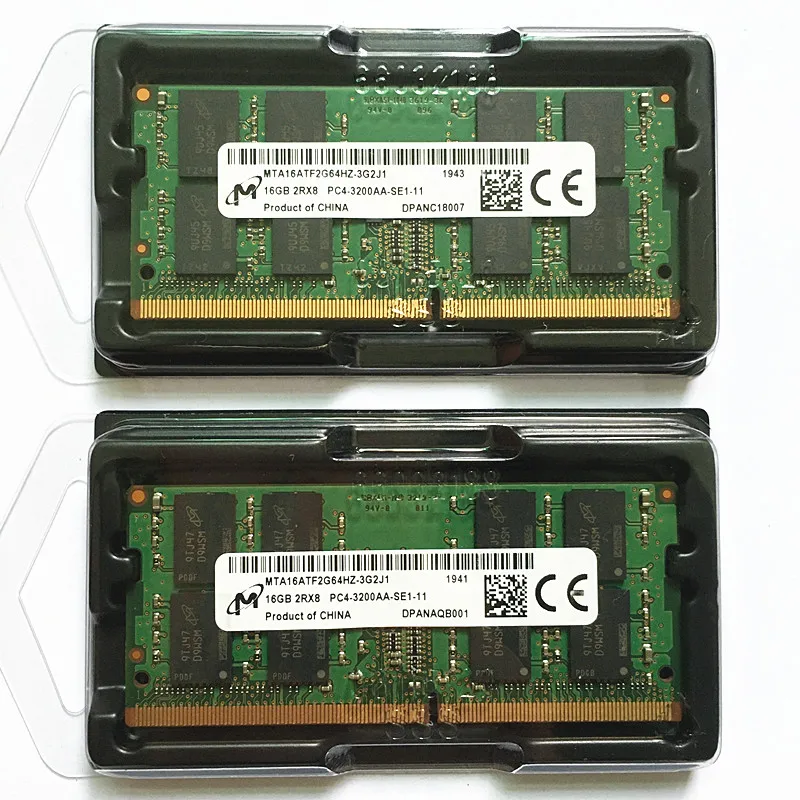 Micron DDR4 RAM 16 GB 3200 MHz DDR4 Laptop Speicher 16 GB 2RX8 PC4 Micron DDR4 RAM 16 GB 3200 MHz DDR4 Laptop Speicher 16 GB 2RX8 PC4