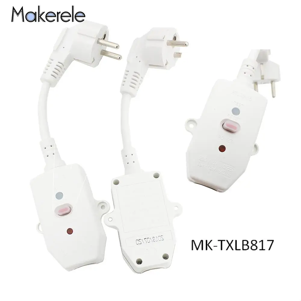 16A 250V Electrical Plug EU Plug GFCI Earth Leakage Protection Socket ...