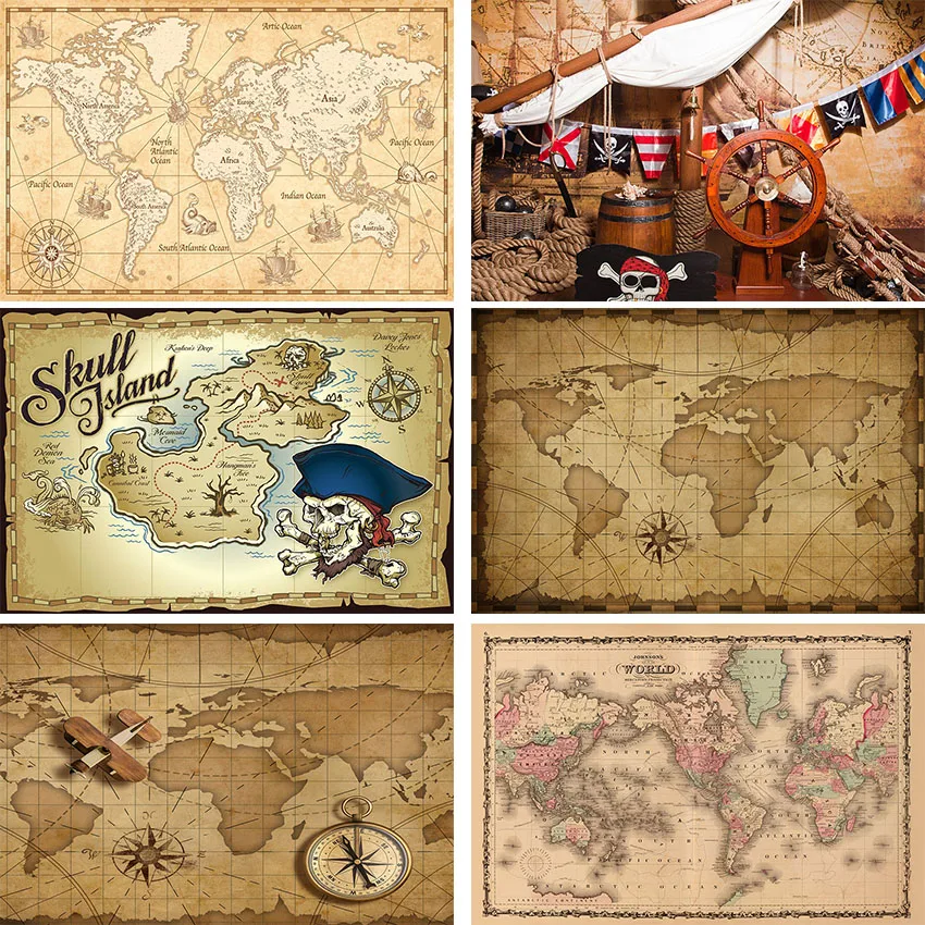 Old World Pirate Map