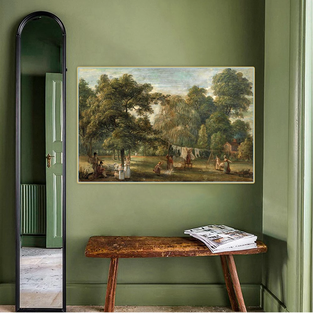 Paul Sandby "the Garden Of Thomas Sandby's House At Englefield Green ...