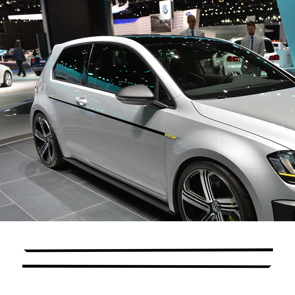 For-Volkswagen-VW-GOLF-7-8-5-Doors-2pcs-Car-Stickers-Both-side-Stripe ...