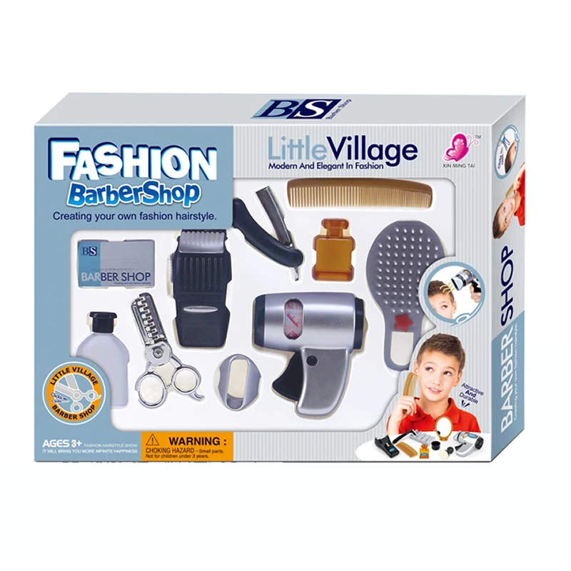 Kids-barber-Salon-Kit-Pretend-Play-Hairdressing-Simulation-Toy-for ...