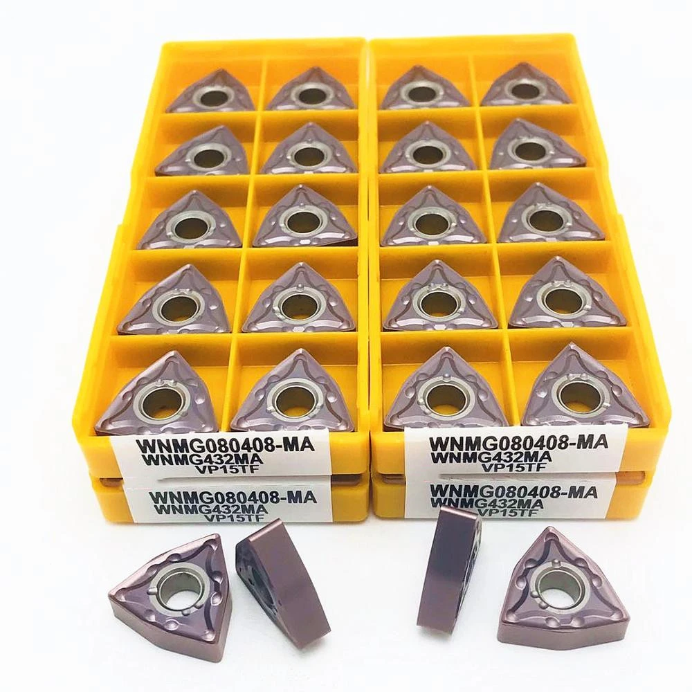 10pcs Carbide Wnmg080408 Ma Vp15tf High Quality External Turning Tool Wnmg 080408 Metal Lathe ...