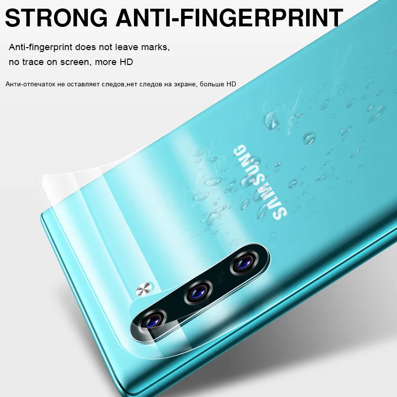 1-3 Pcs 100D Back Cover Hydrogel Film For Samsung Galaxy Note 10 8 9 ...
