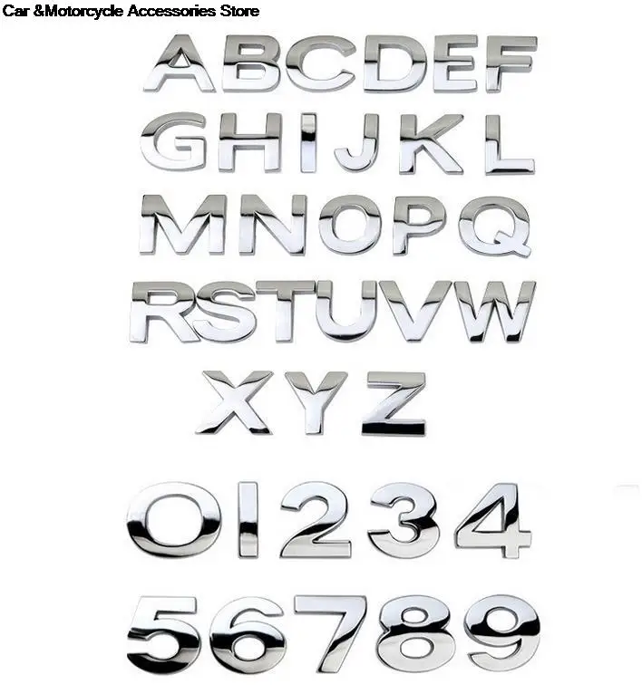 By-DHL-800pcs-25mm-DIY-Car-Sticker-Letter-Digital-Alphabet-Emblem ...