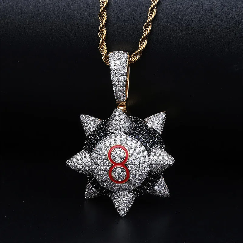 Colgante de rapero Iced out Trippieredd para hombre, collar con punta ...
