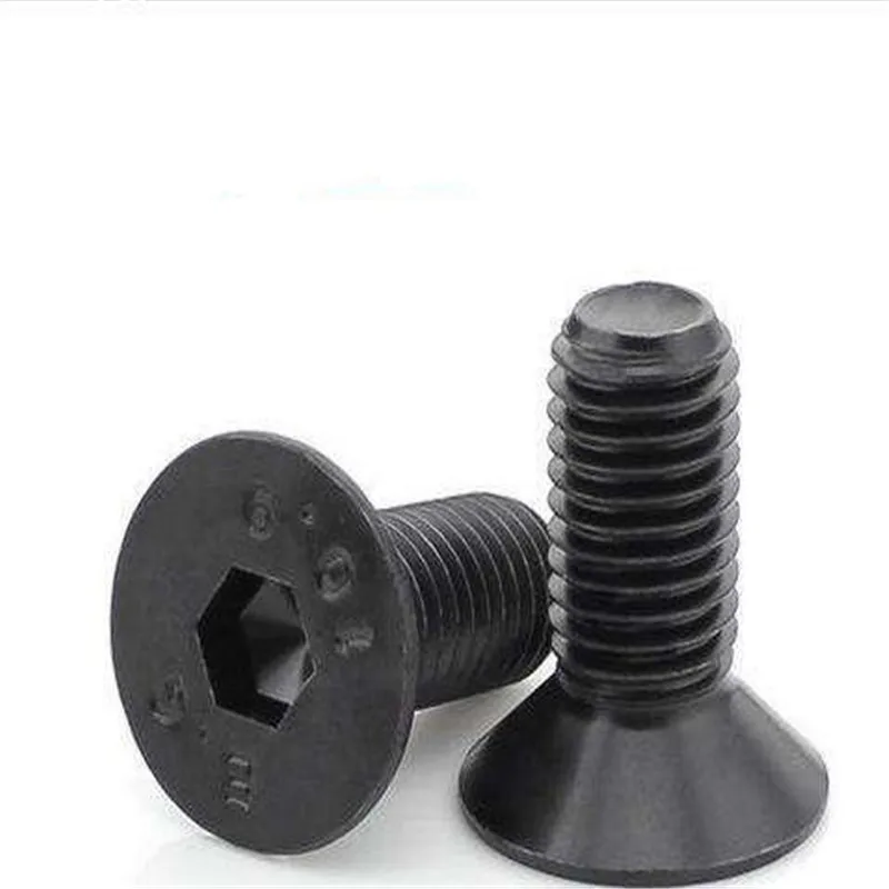 Tornillo hexagonal avellanado M10, cabeza plana, Vis, Allen, negro ...