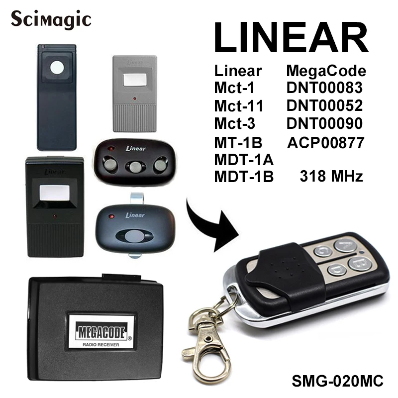 Garage-Control-LINEAR-MEGACODE-318-MHz-Rolling-Code-Gate-Door-Command ...