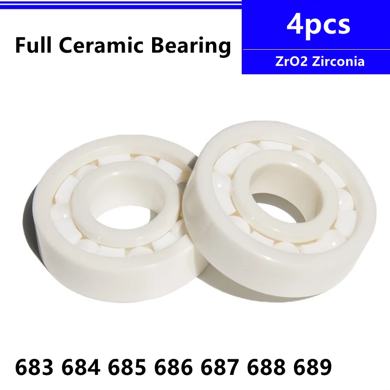 4pcs-ZrO2-Ceramic-bearing-683-684-685-686-687-688-689-3x7x2-3x7x3-4x9x4 ...
