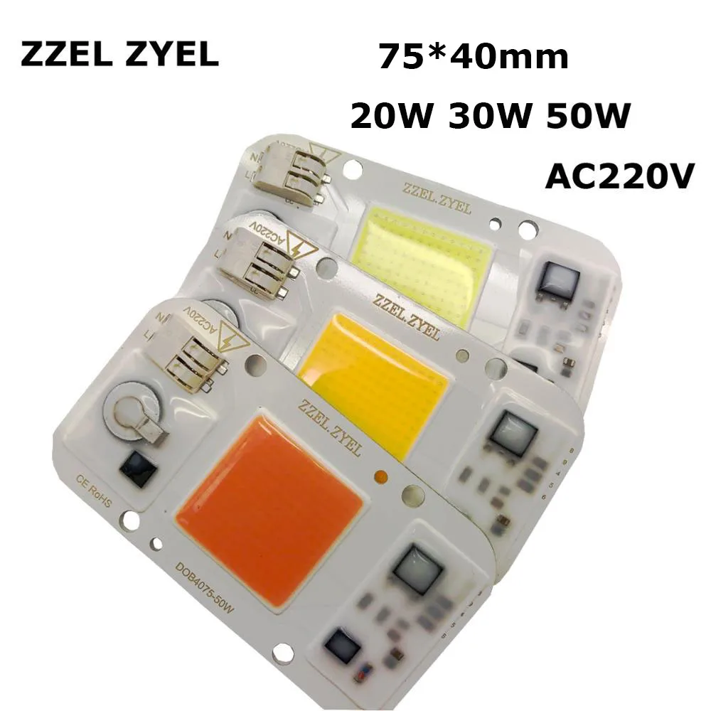 7540 Ac Led Cob Chips Ac220v 20w 30w 50w No Need Driver For Diy Grow Light Full Spectrum 380 ...