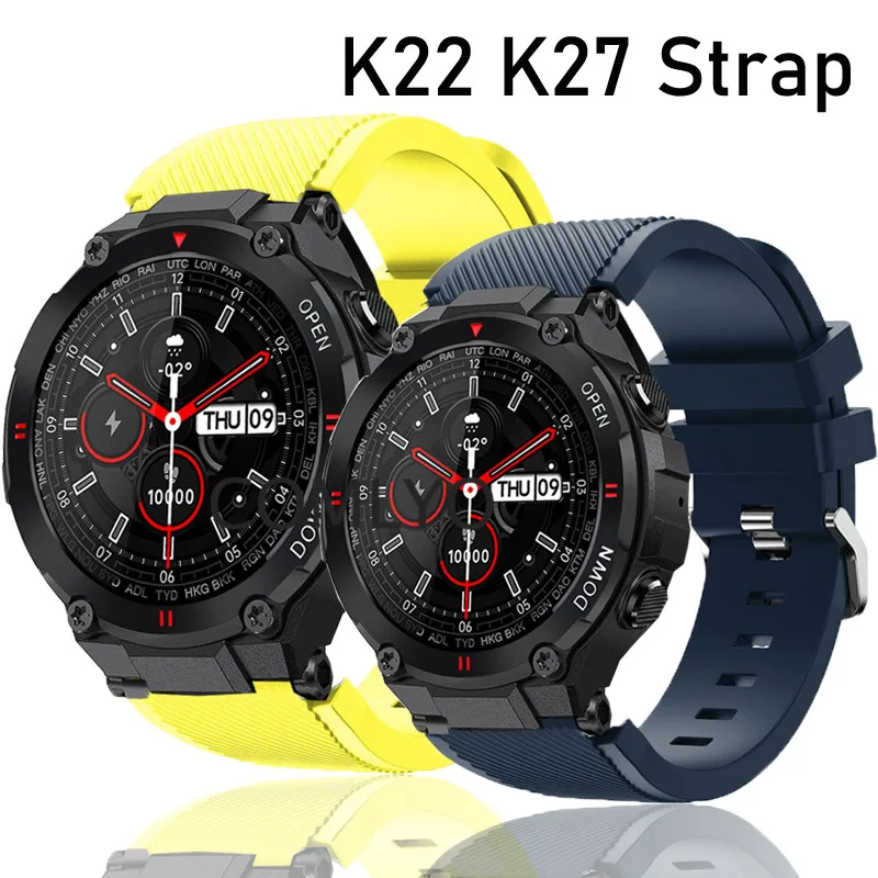 For K22 K27 K37 Strap Smart Watch Silicone Soft Sports Band Wristband ...