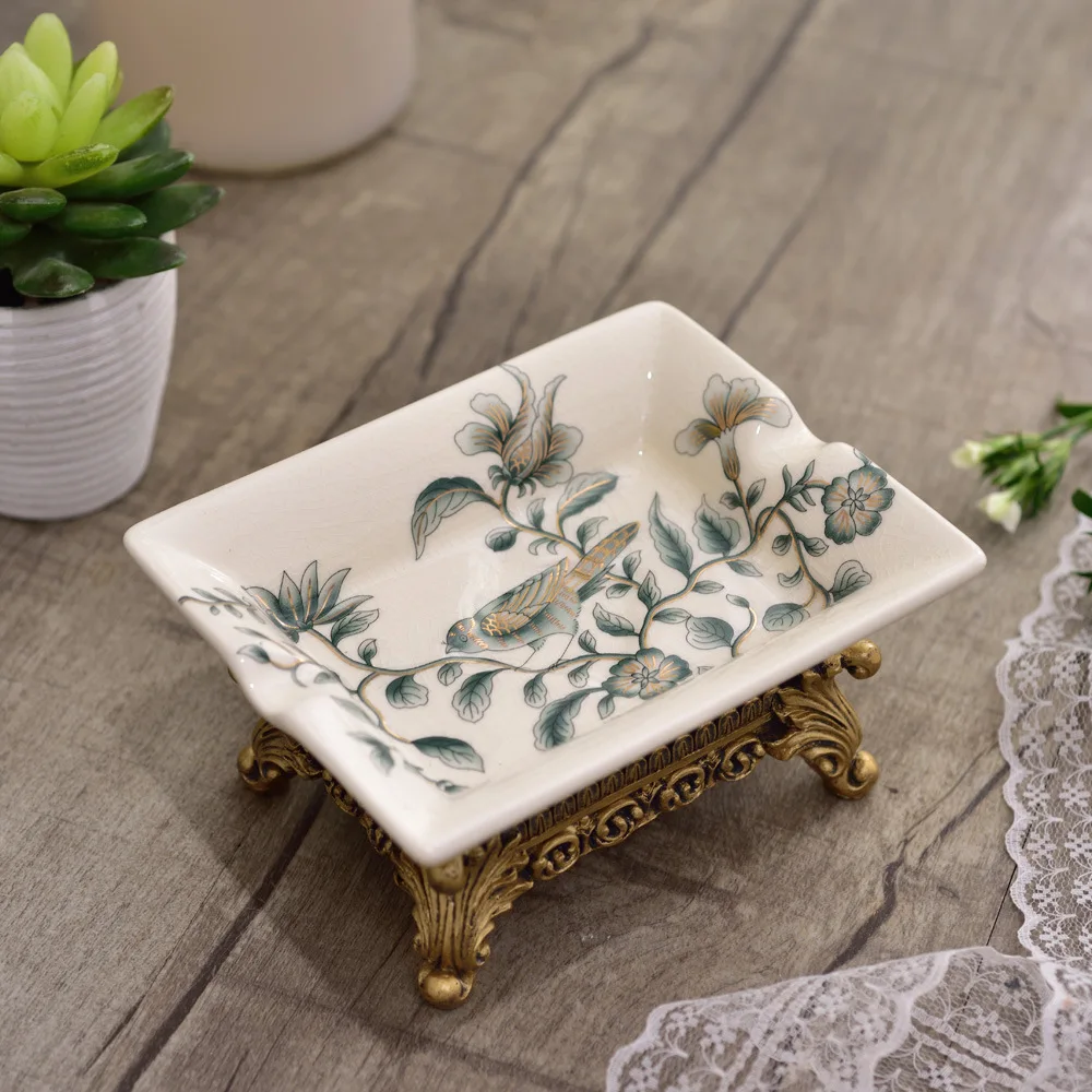 Classic Style European Ceramic Pastel Small Soap Box Soap Dish Hotel ...
